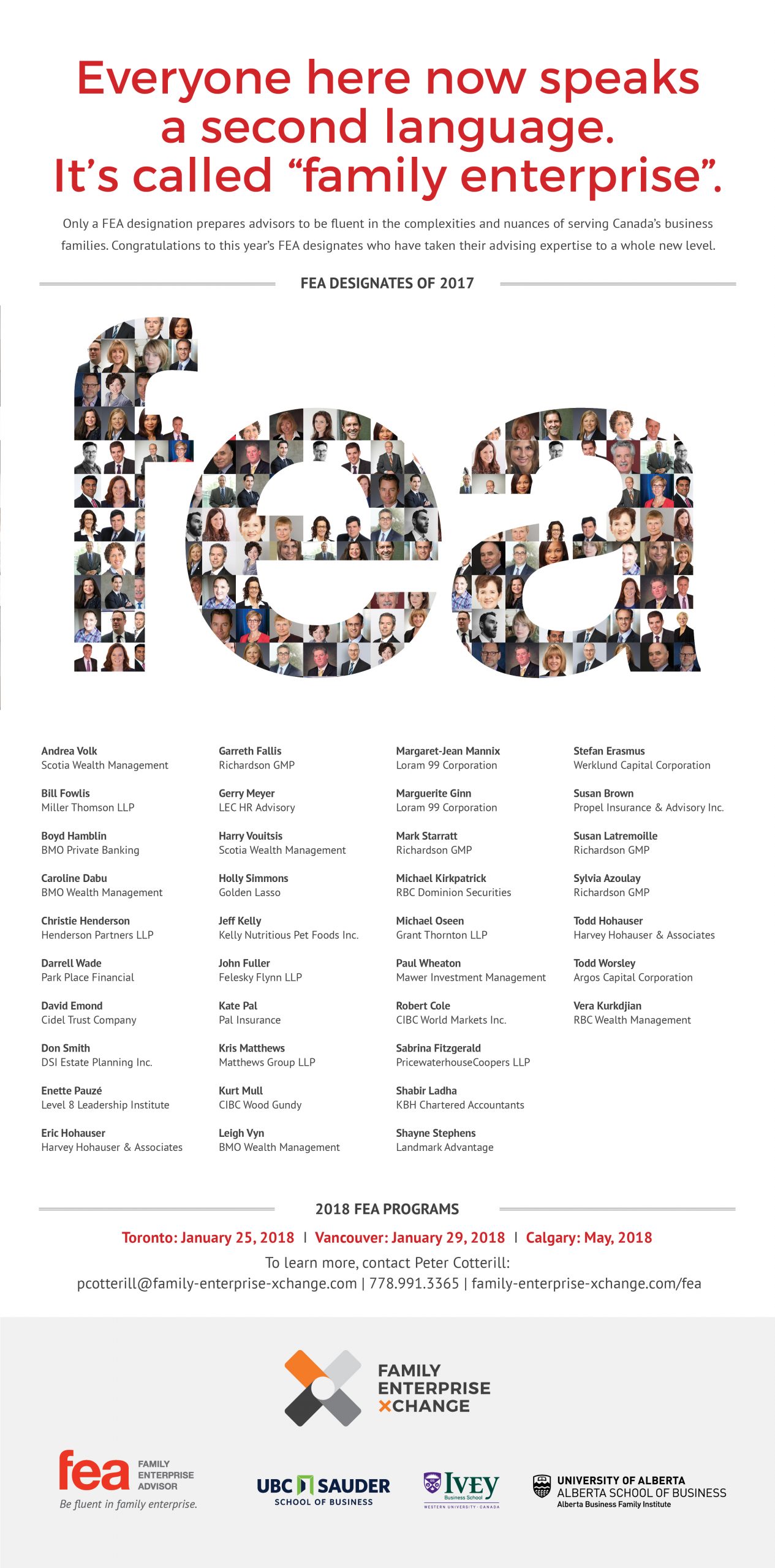 FEA Designates 2017 | Family Enterprise Canada